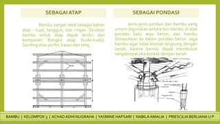 konstruksi bahan bangunan: bambu | PPTX