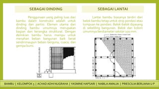konstruksi bahan bangunan: bambu | PPTX