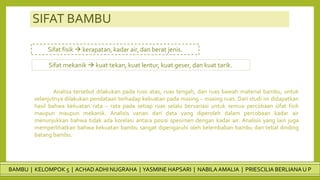 konstruksi bahan bangunan: bambu | PPTX