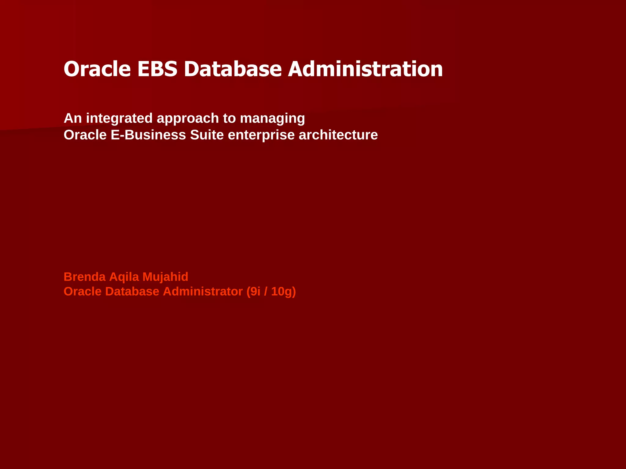 Oracle_EBS | PPT | Databases | Computer Software and Applications