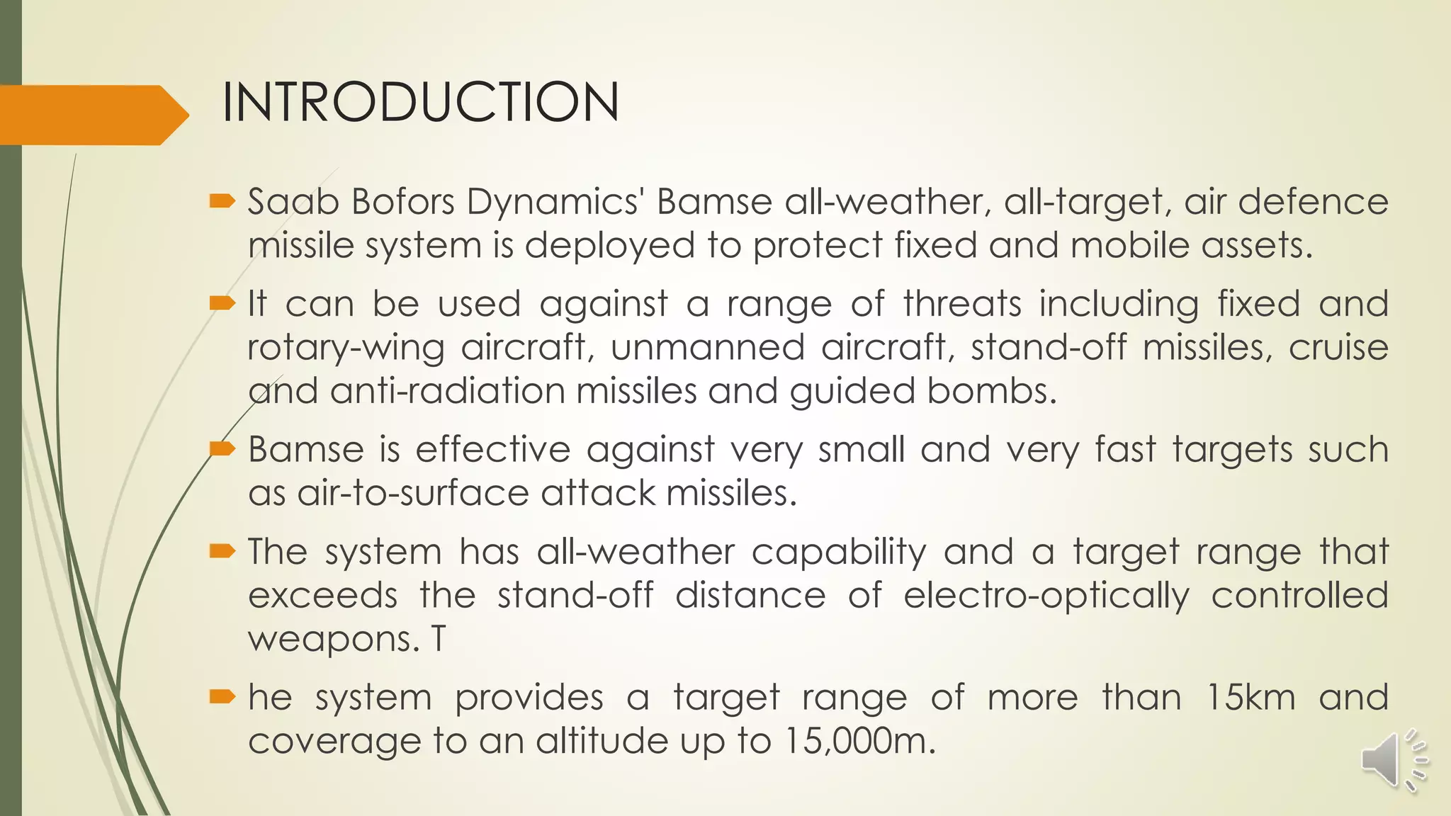 Bamse air defence missile system, sweden | PPTX