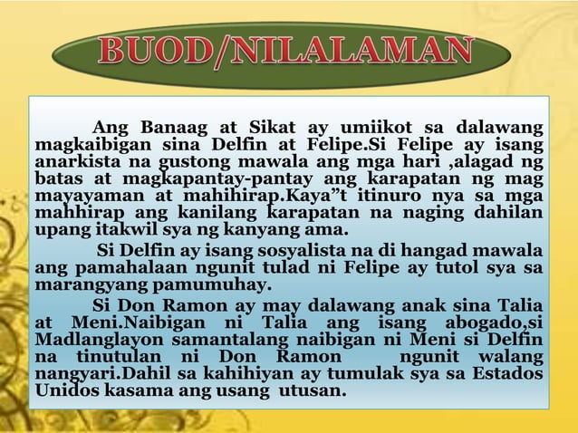 Banaag at sikat | PPTX