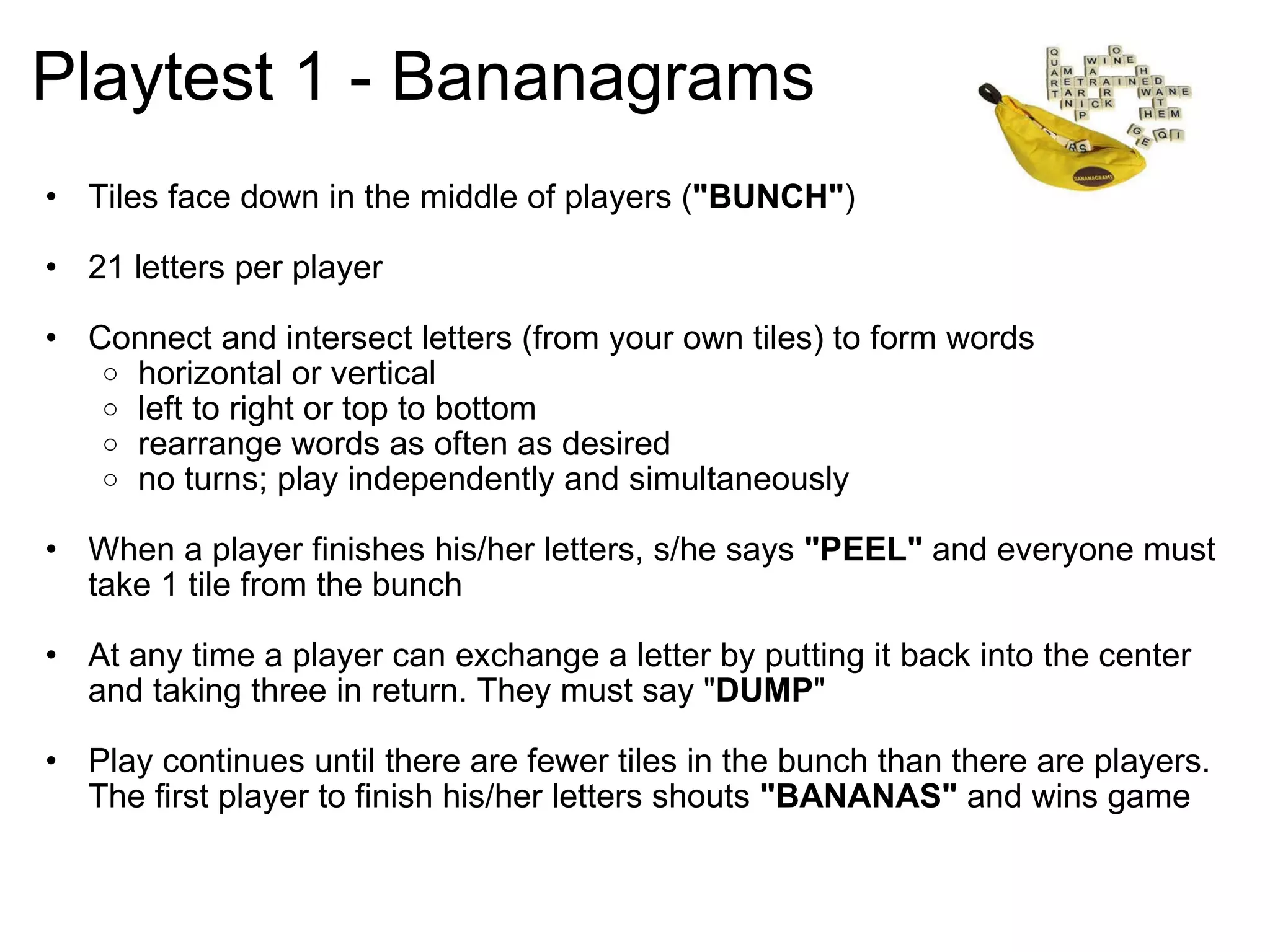 Banagrams Banana Republic | PPT