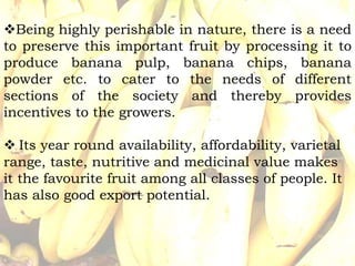 project proposal of Banana cultivation | PPTX