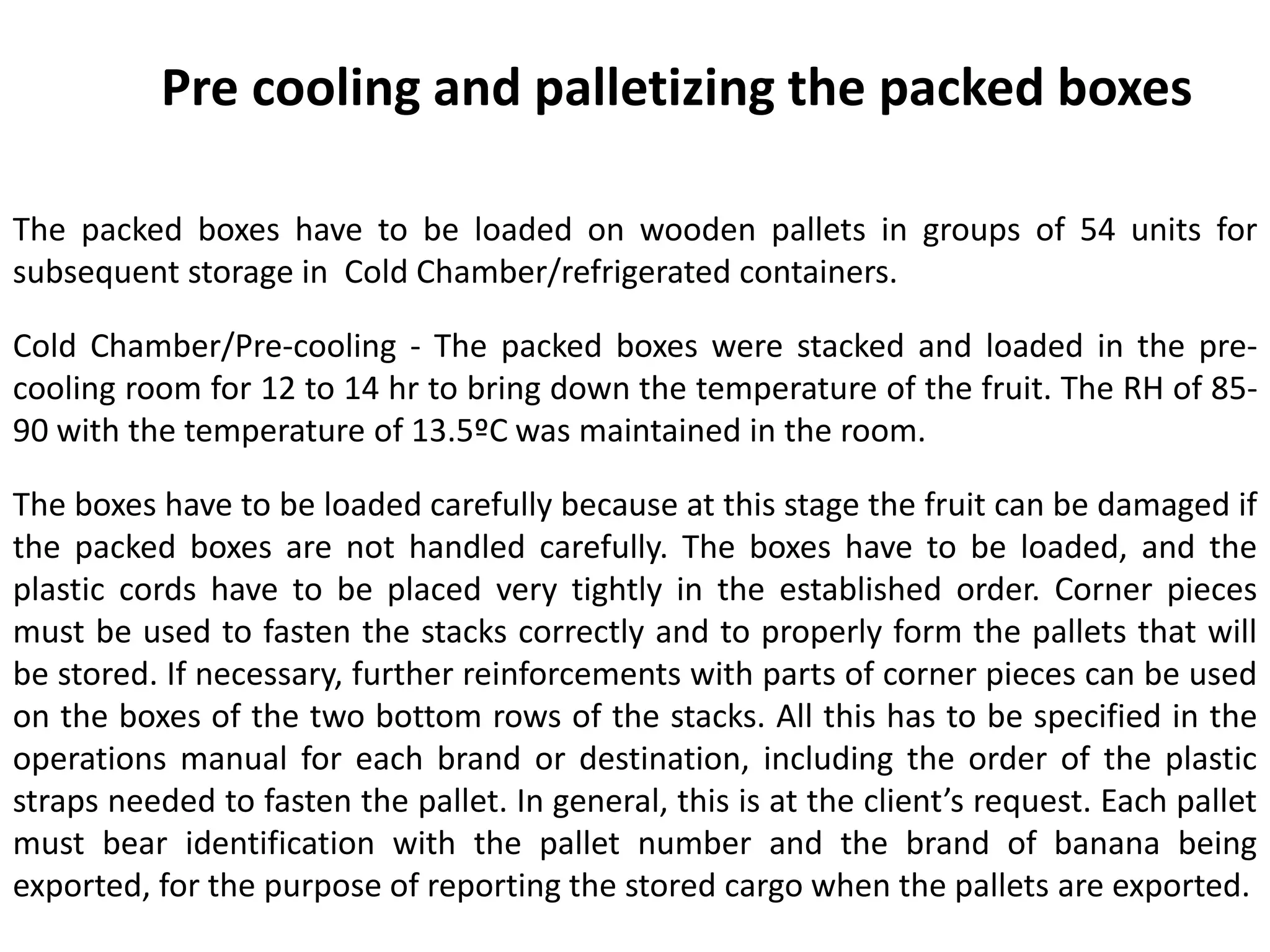 Banana Exports Packing Procedure | PPTX