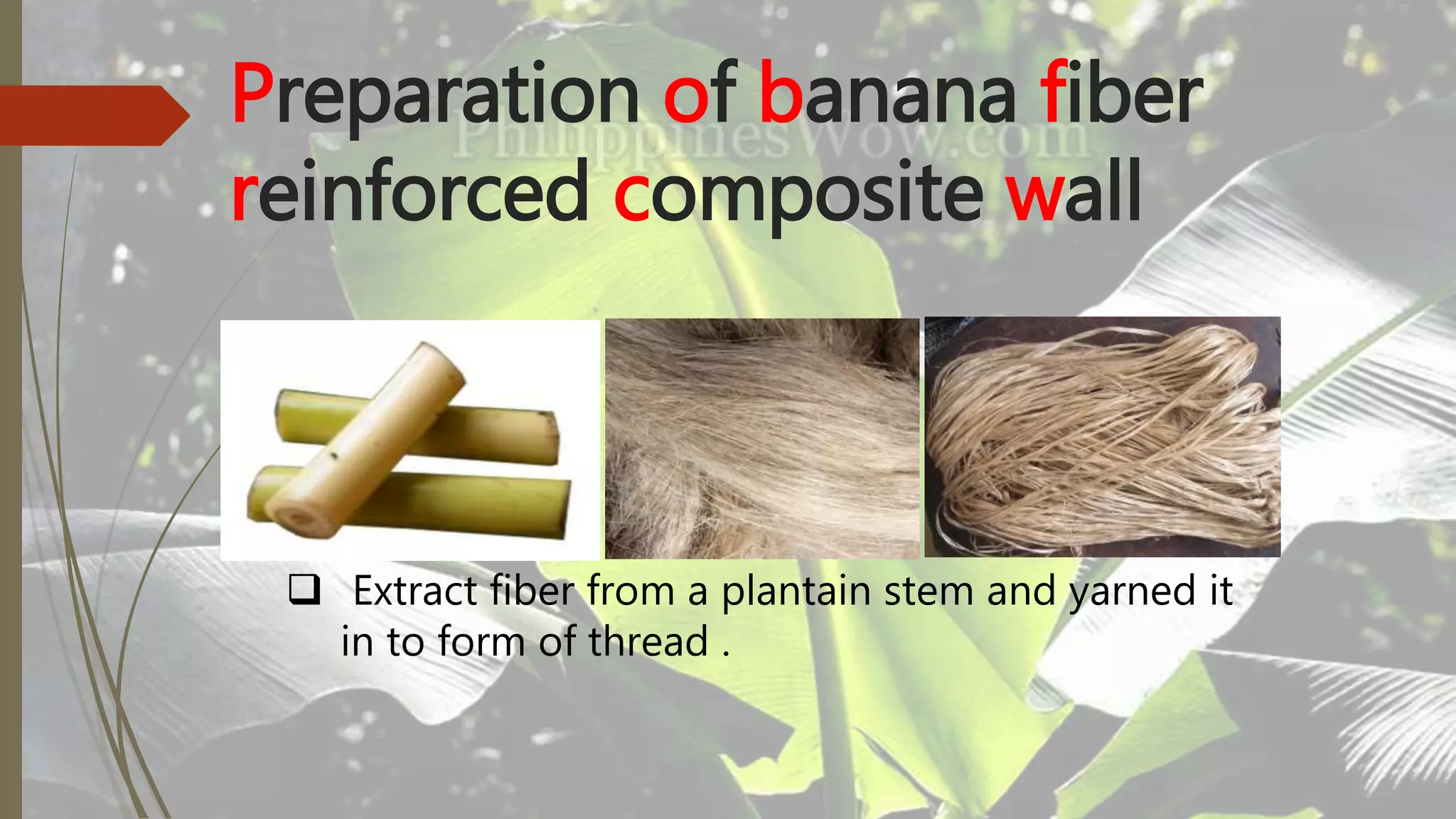Banana fiber reinforced composite material | PPTX