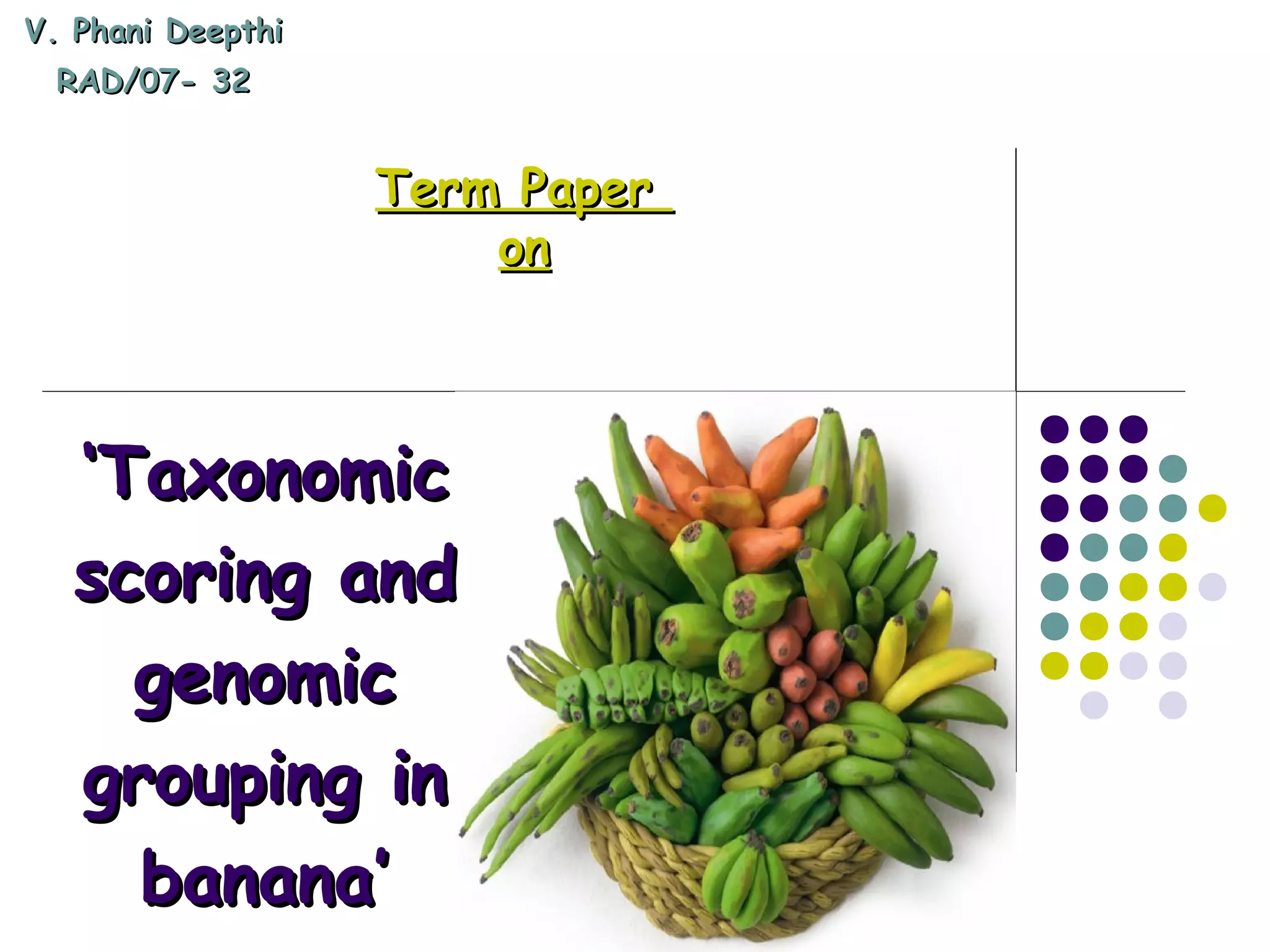 Banana genomic classification | PPT