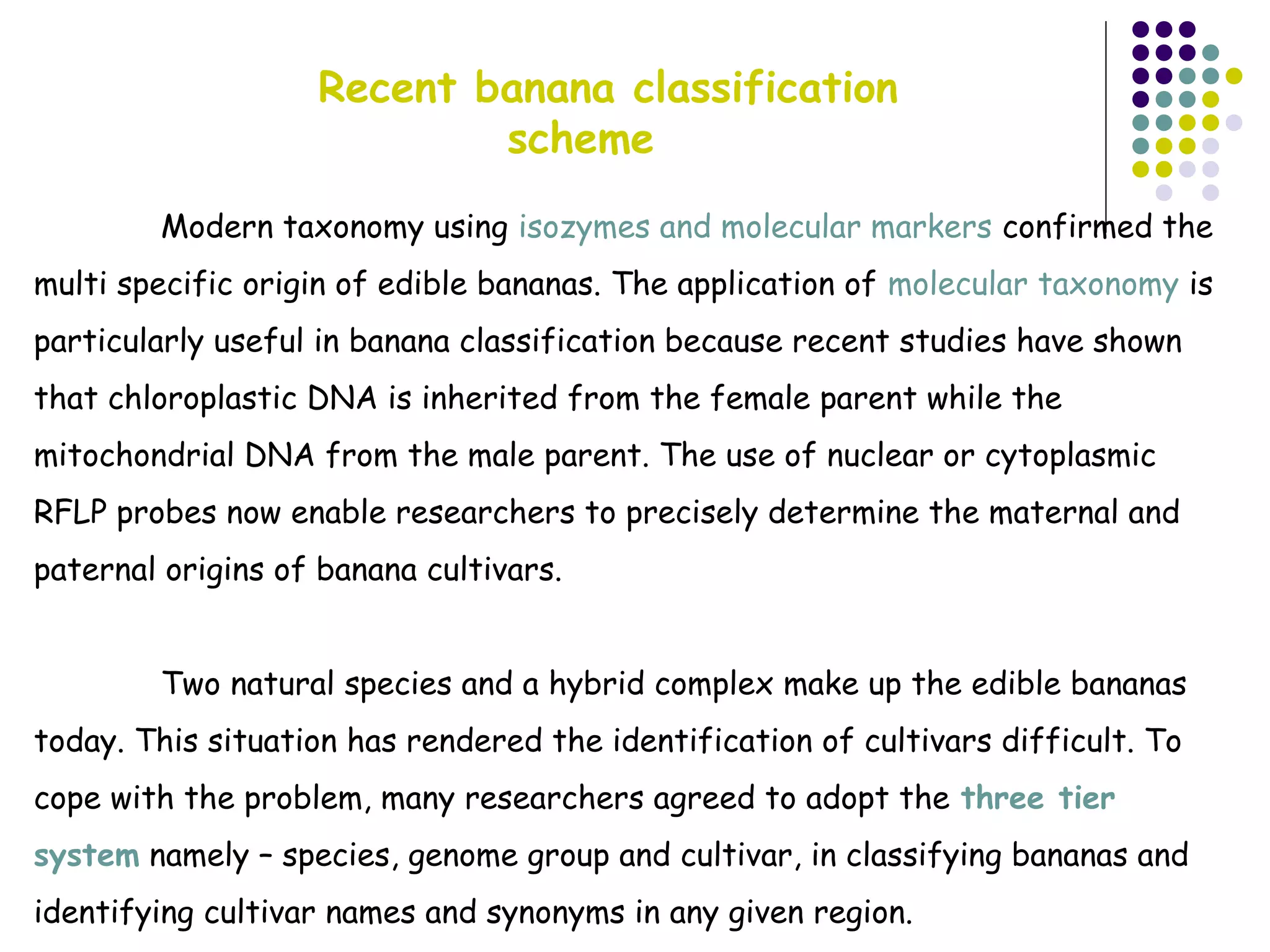 Banana genomic classification | PPT