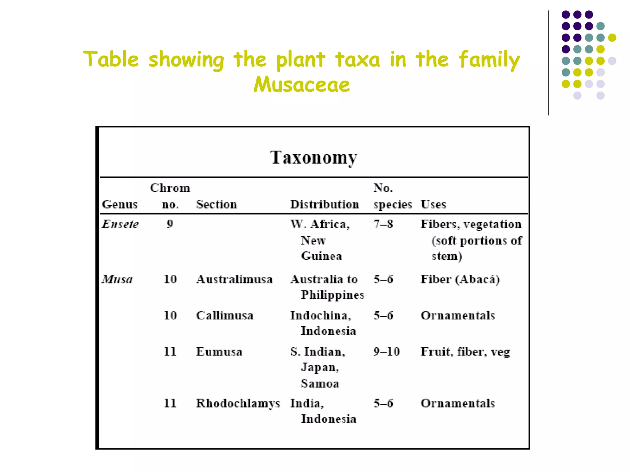 Banana genomic classification | PPT