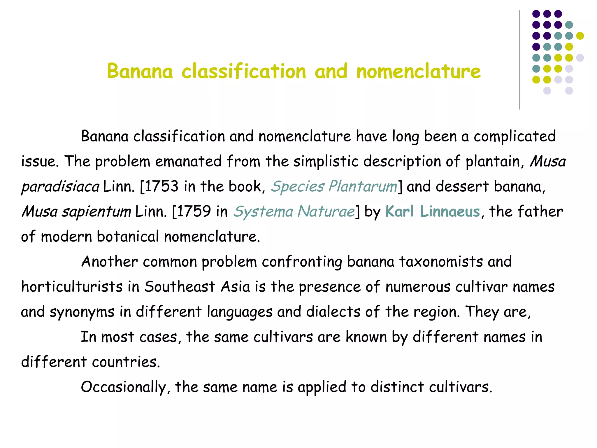 Banana genomic classification | PPT