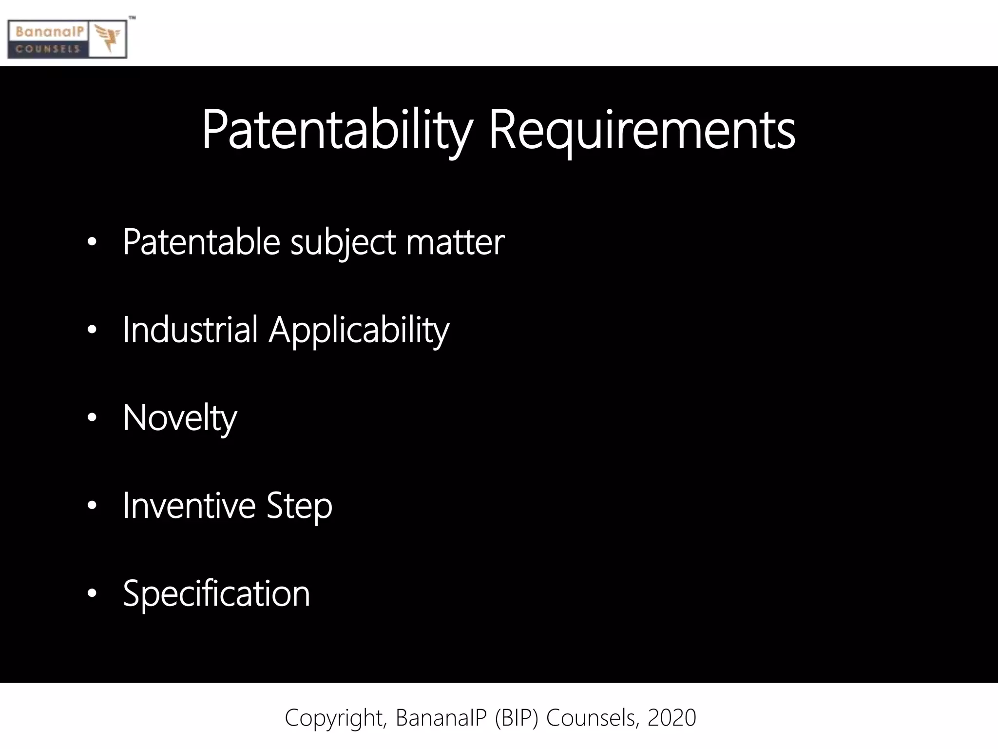 Patentability Requirements | PPTX