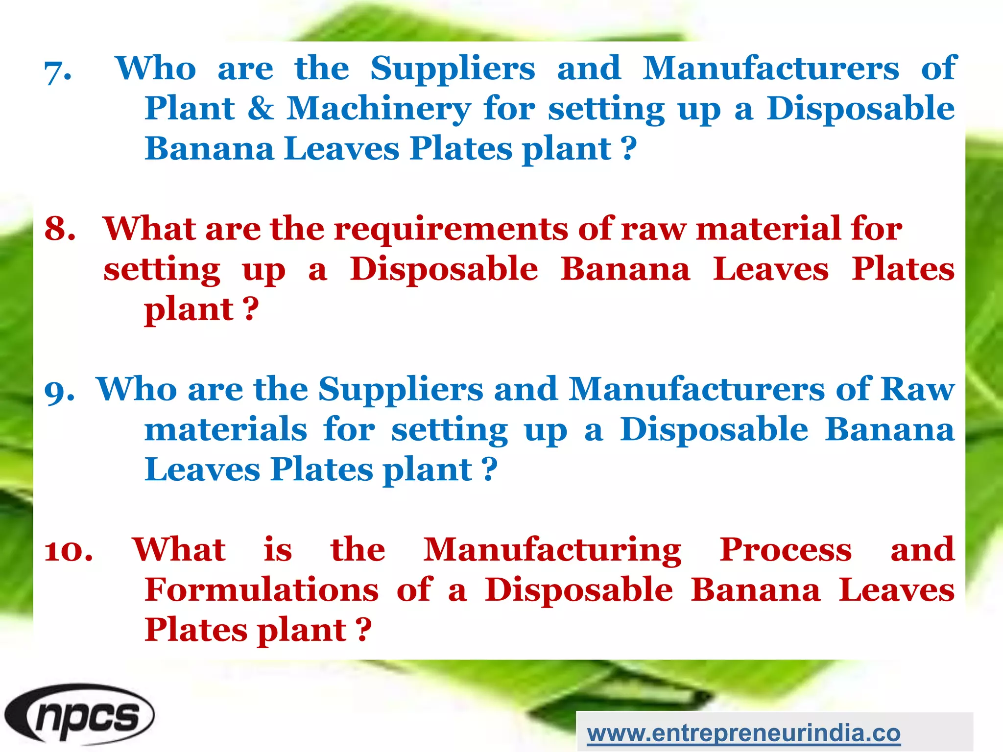 Banana Leaf Plate Manufacturing: The Making of By-Product of Banana ...
