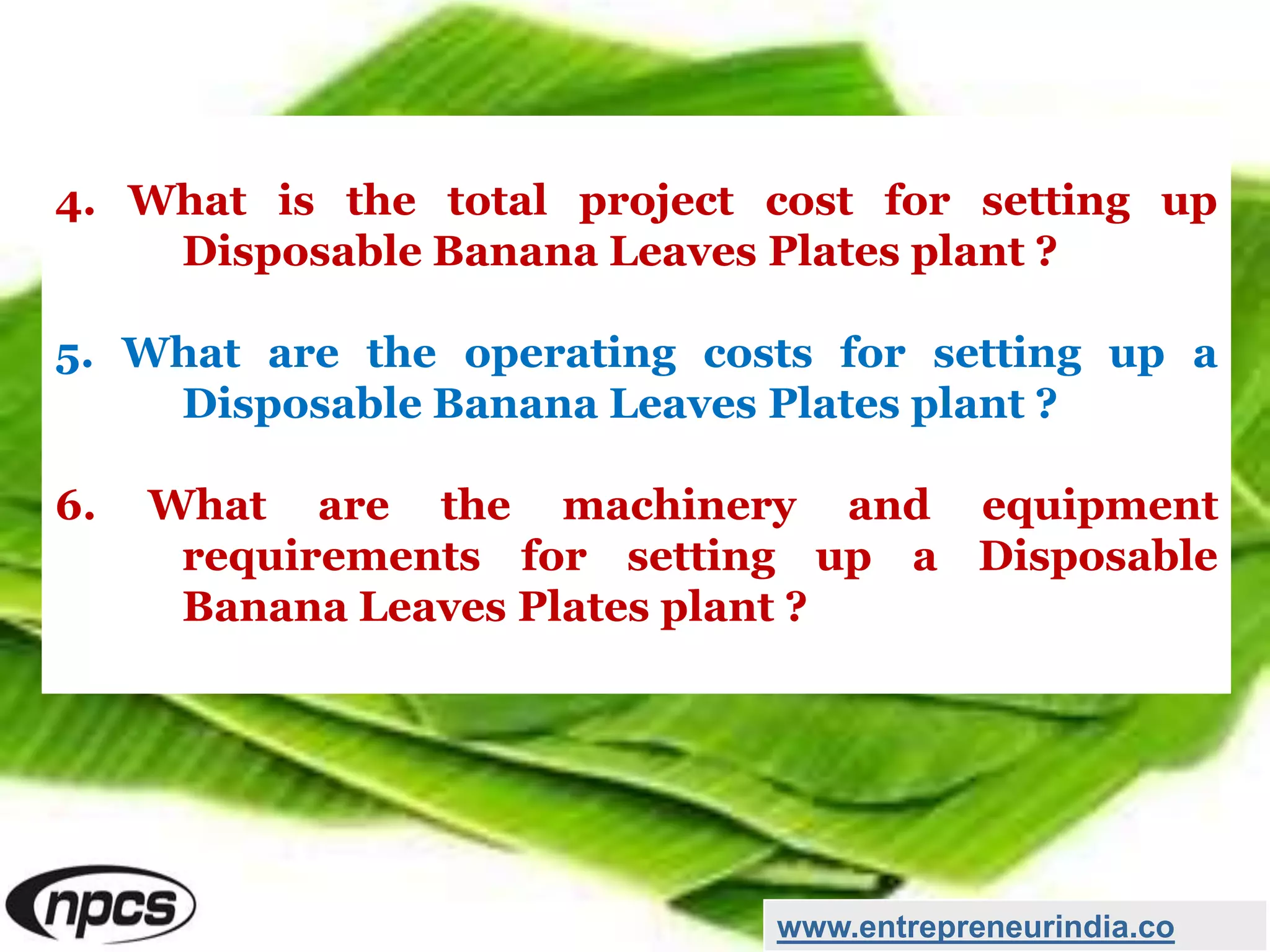 Banana Leaf Plate Manufacturing: The Making of By-Product of Banana ...