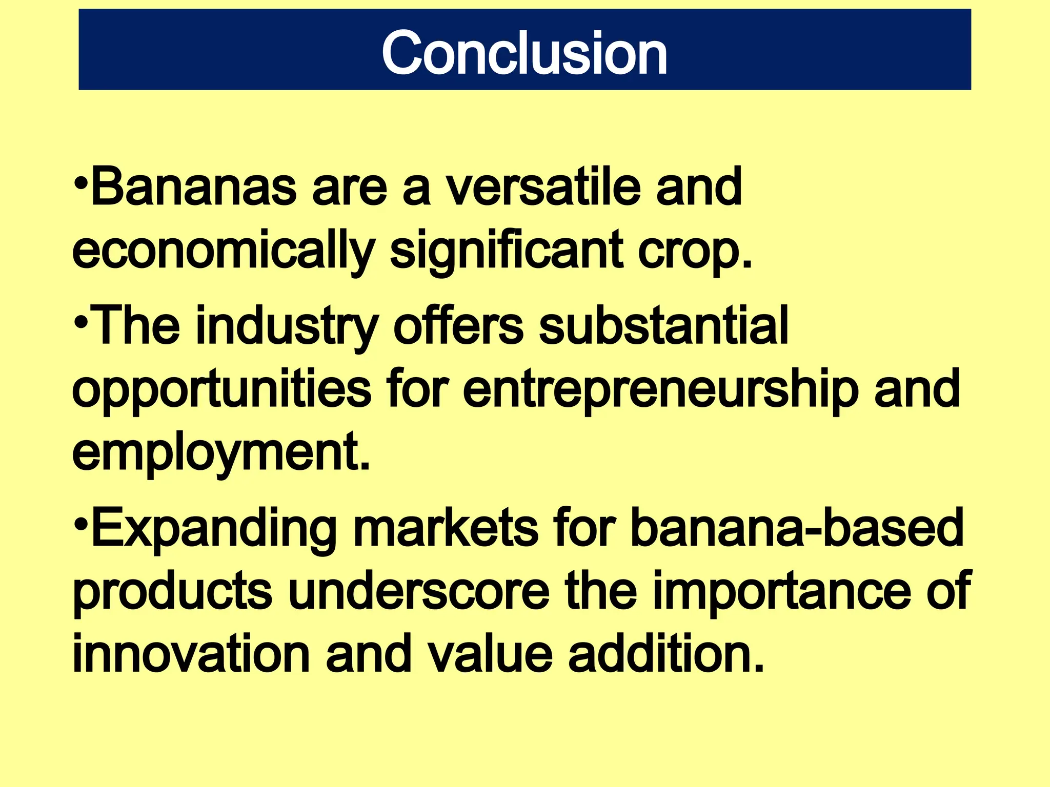 Entrepreneurship opportunities in Banana Processing | PPT