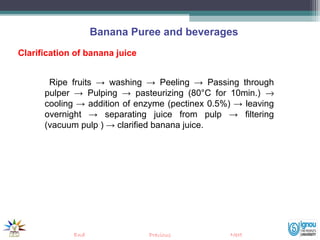 Banana puree and beverages | PPT