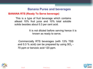 Banana puree and beverages | PPT