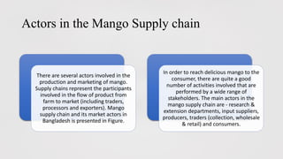 Banana supply chain analysis of banana and mango. | PPTX