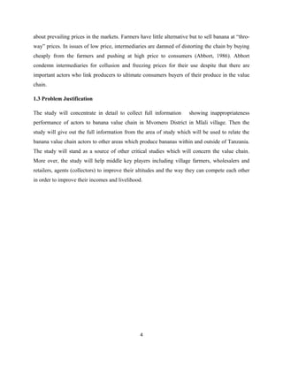 Banana value chain | DOC