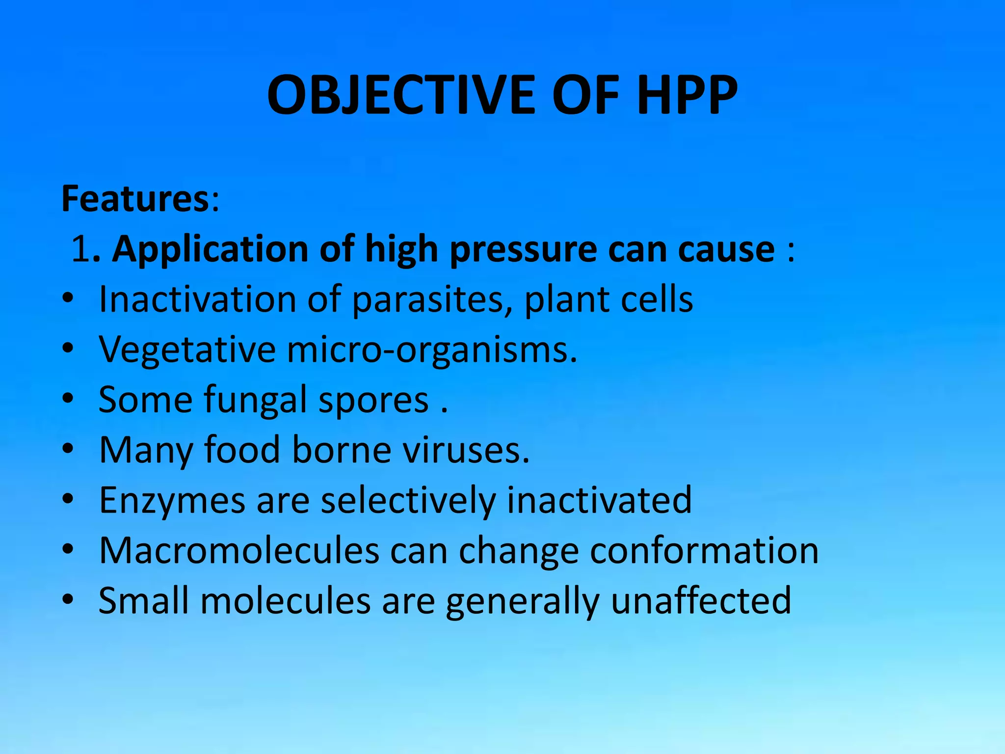 HIGH pressure processing | PPTX