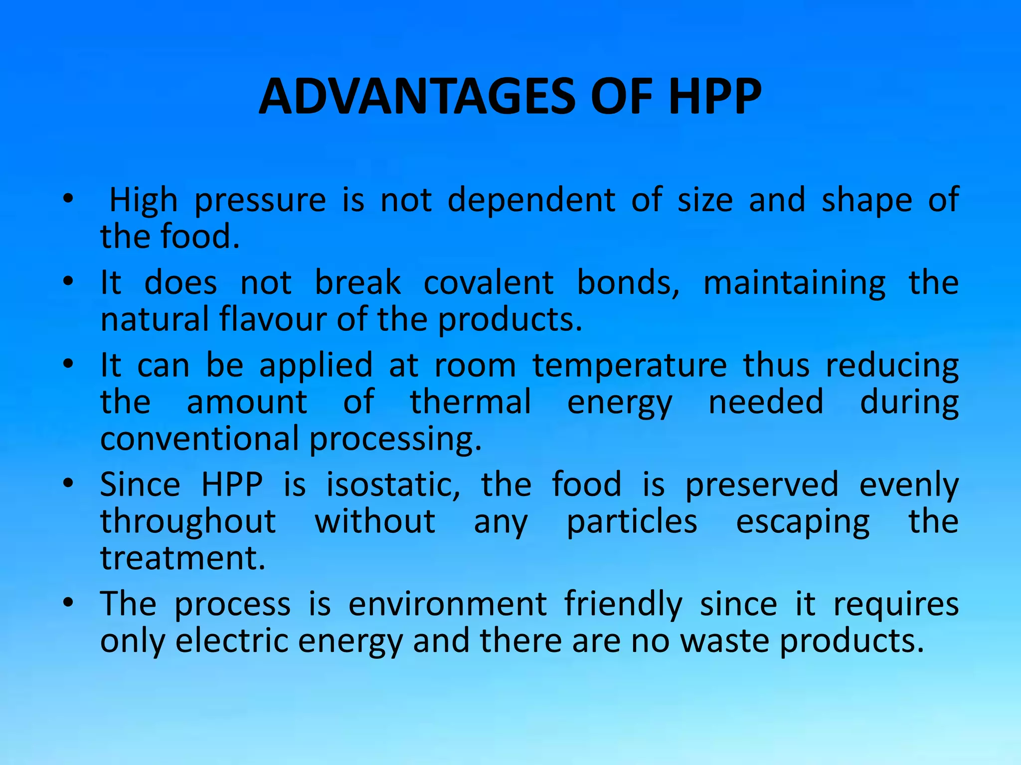 HIGH pressure processing | PPTX