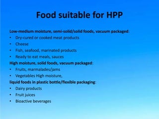 HIGH pressure processing | PPTX