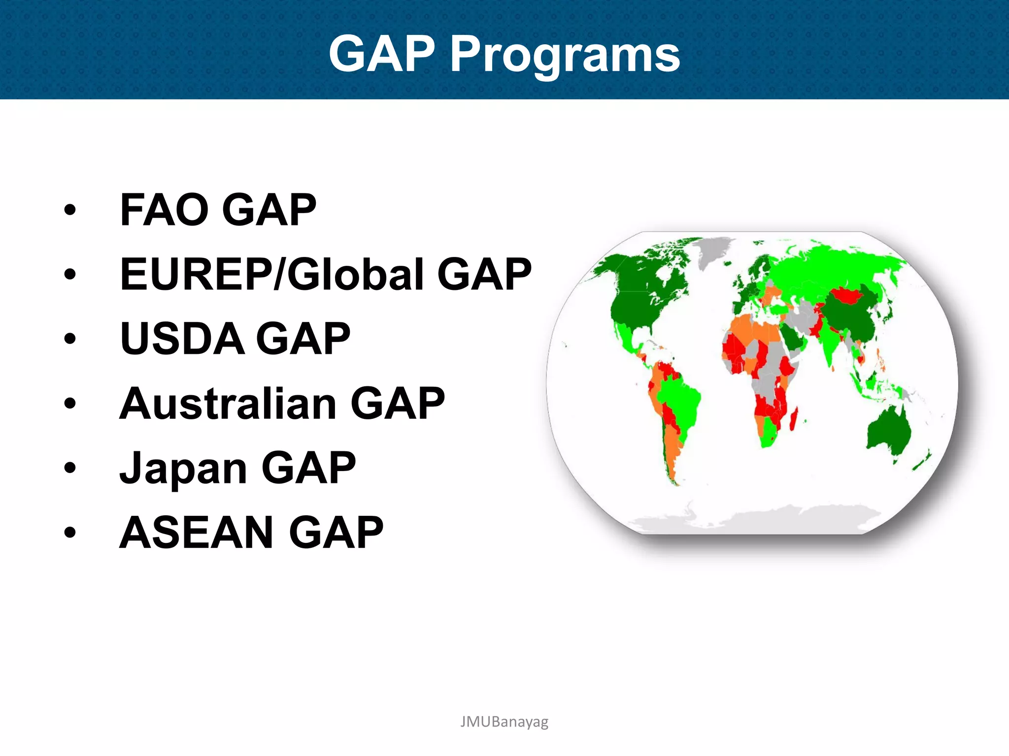 Good Agricultural Practices (GAP) | PDF