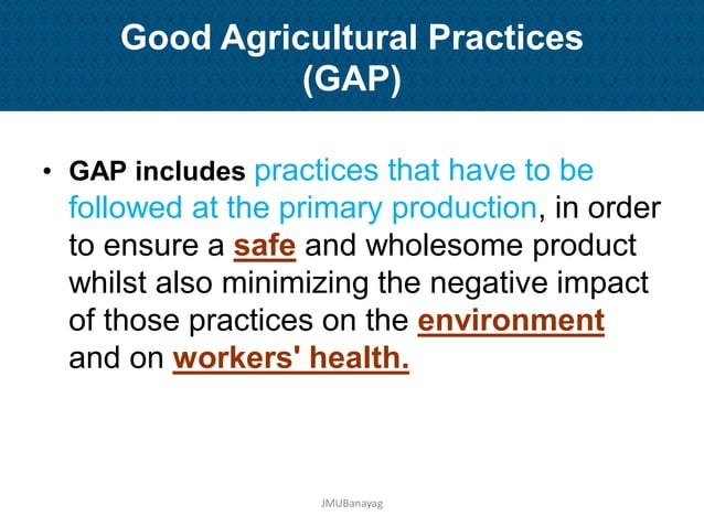Good Agricultural Practices (GAP) | PDF | Agriculture | Industries