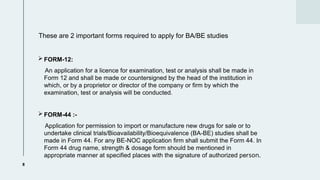 Bioavailability and Bioequivalence Approval | PPTX