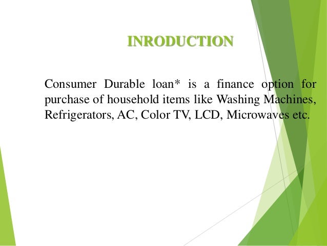 HDFC BANK CONSUMER DURABLE LOAN