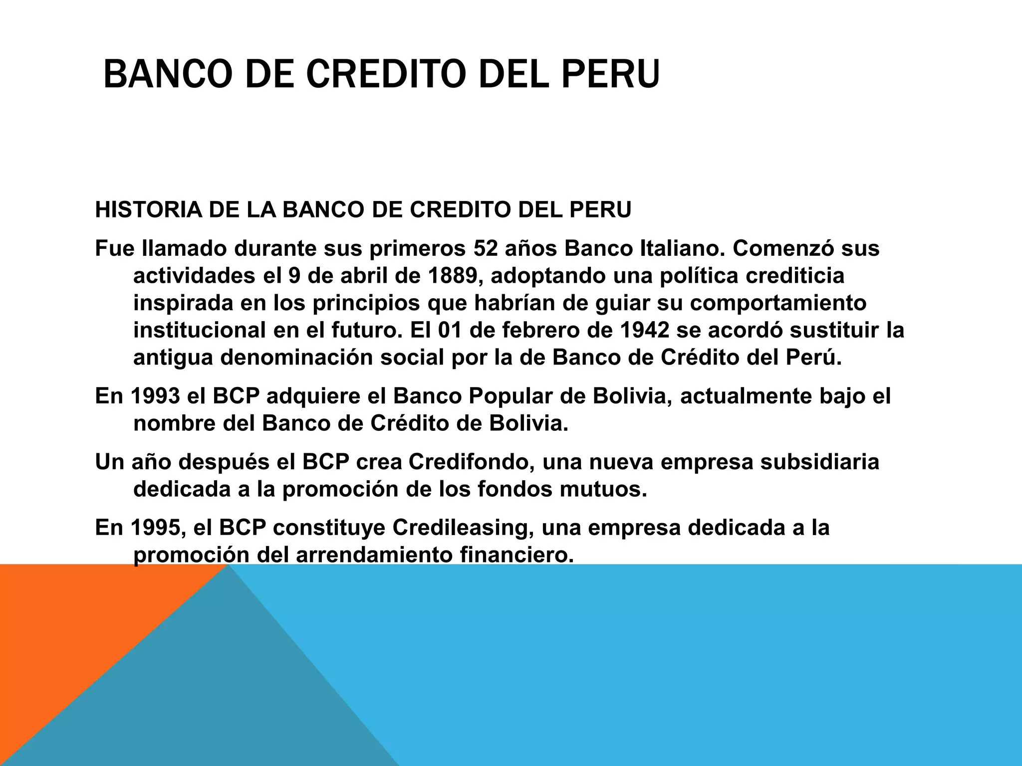 Banco de credito del peru | PPT