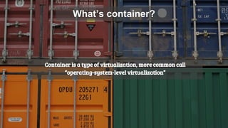 Containers and Databases | PPT