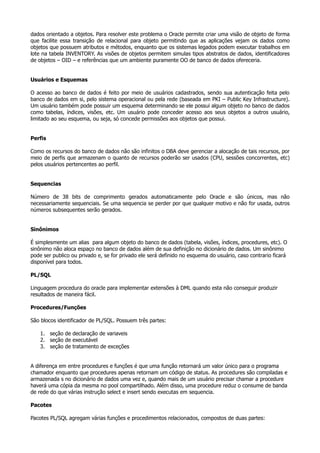 Banco de dados oracle | PDF
