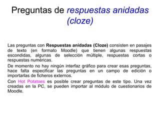 Banco de preguntas en Moodle | PPT
