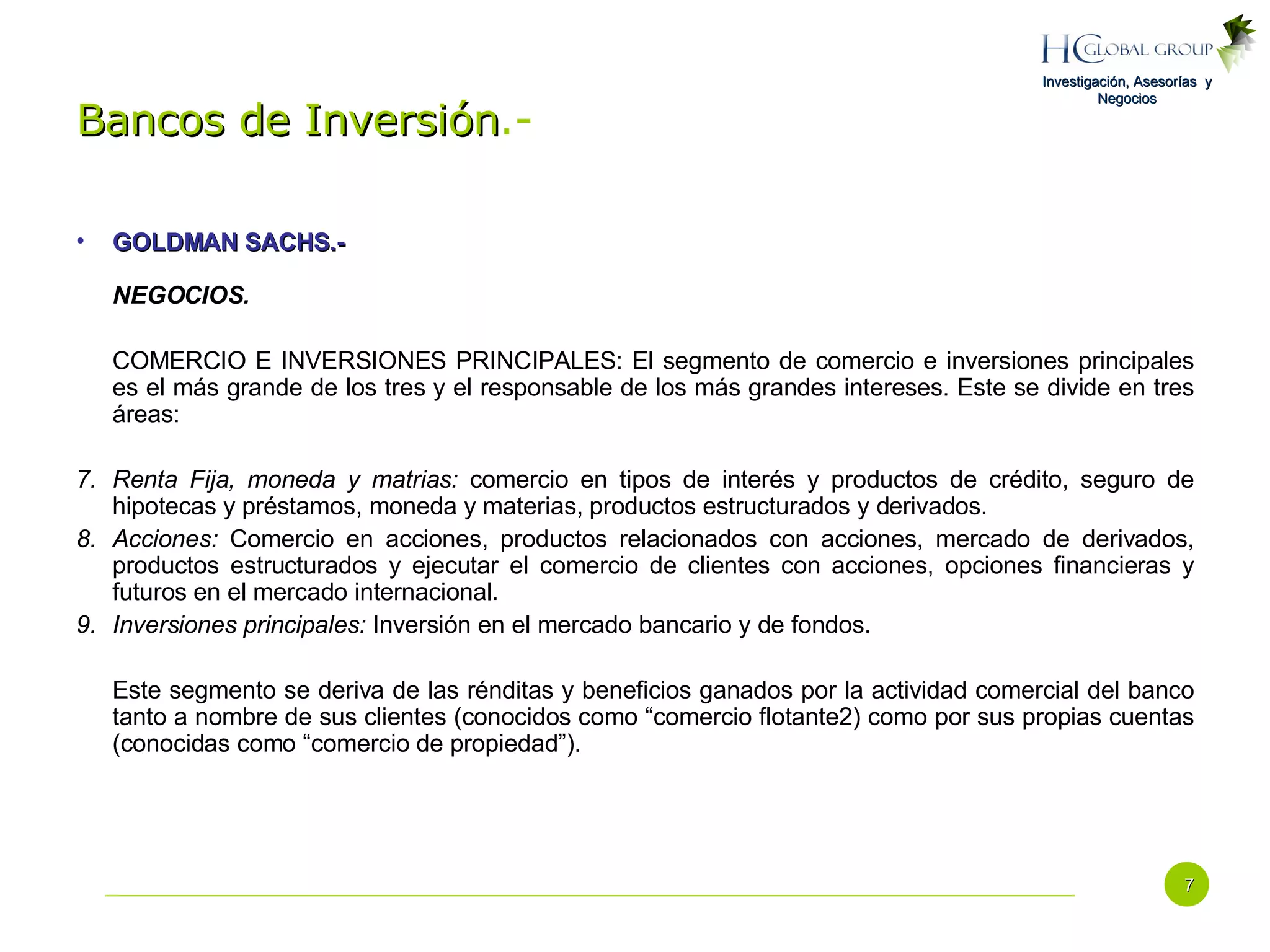 Bancos De Inversión Historia y Actualidad Principales Bancos | PPT