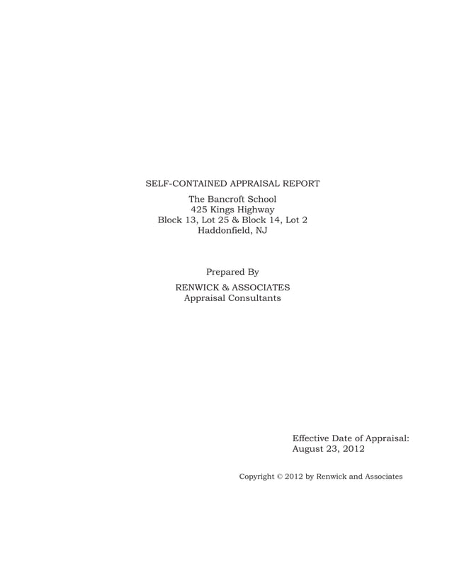 Bancroft Appraisal | PDF