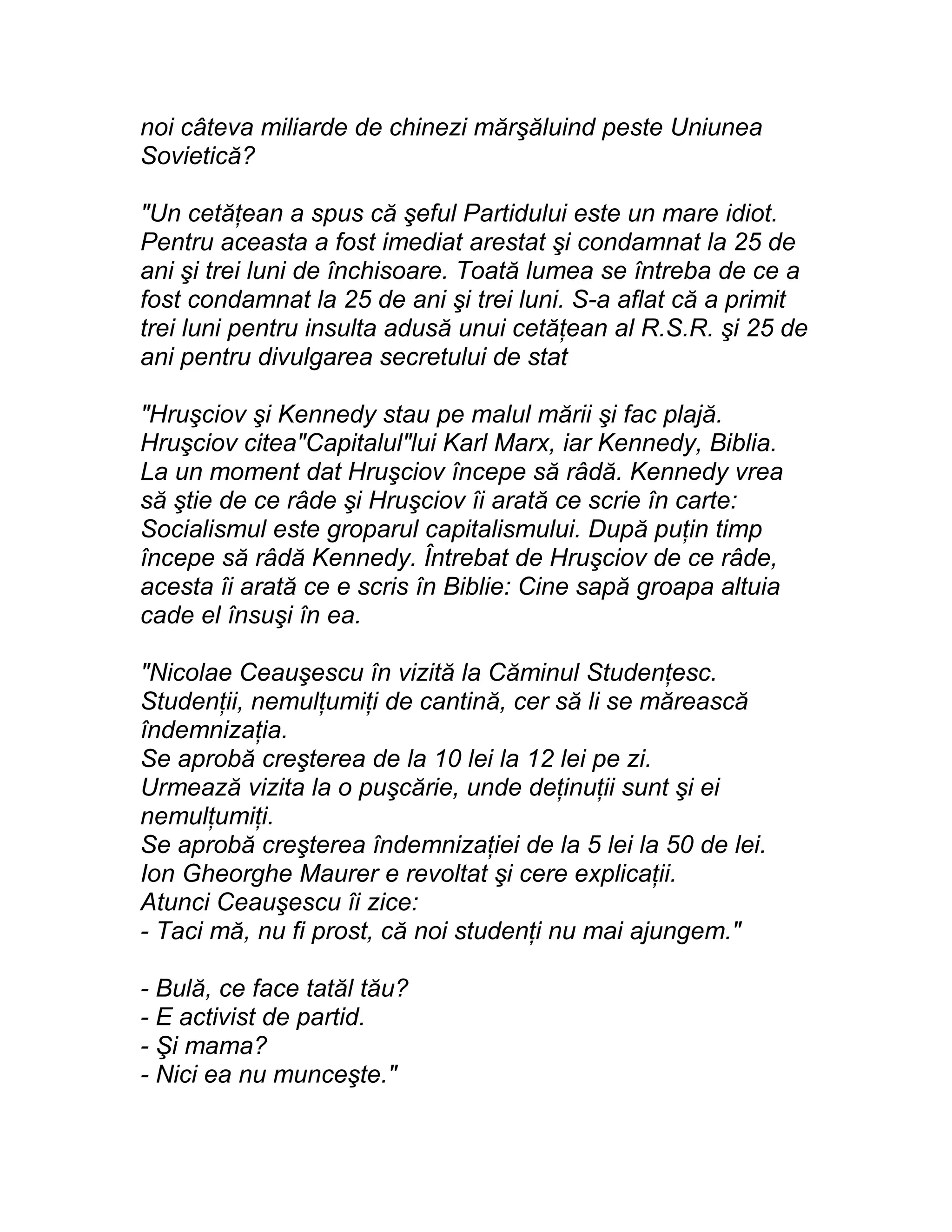 Bancuri din arhiva securitatii | DOC