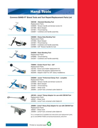 Band-It - Stainless Steel Banding, Strapping, Clamping & Tools | PDF
