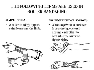 bandage procedure on a wound to prevent infection and control bleeding ...