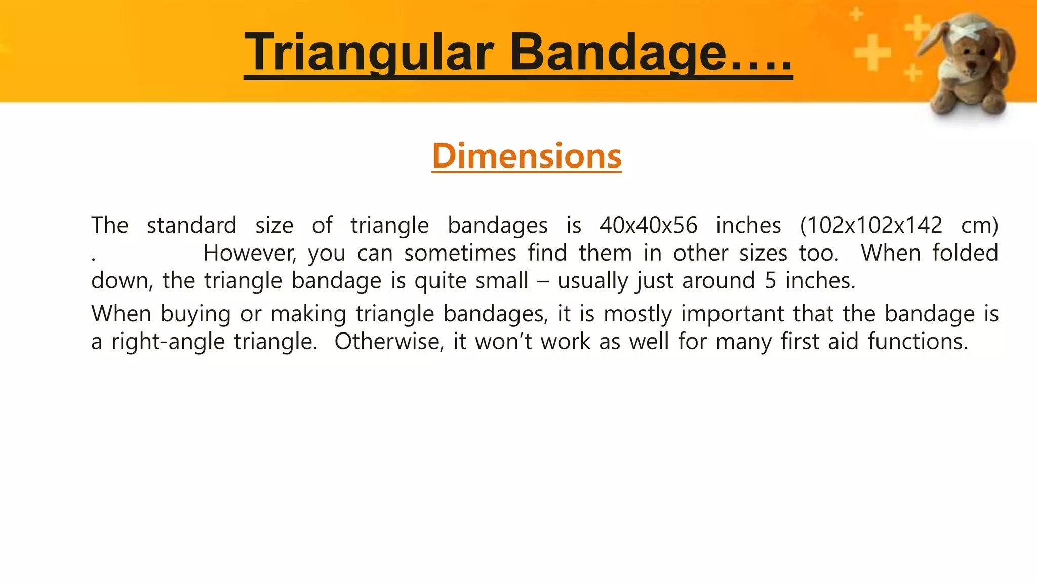 BANDAGING: TRIANGULAR BANDAGING AND CRAVAT, TYPES OF KNOTS | PPTX