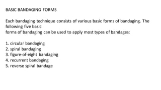 bandage ppt (1).pdf | First Aid | Injuries