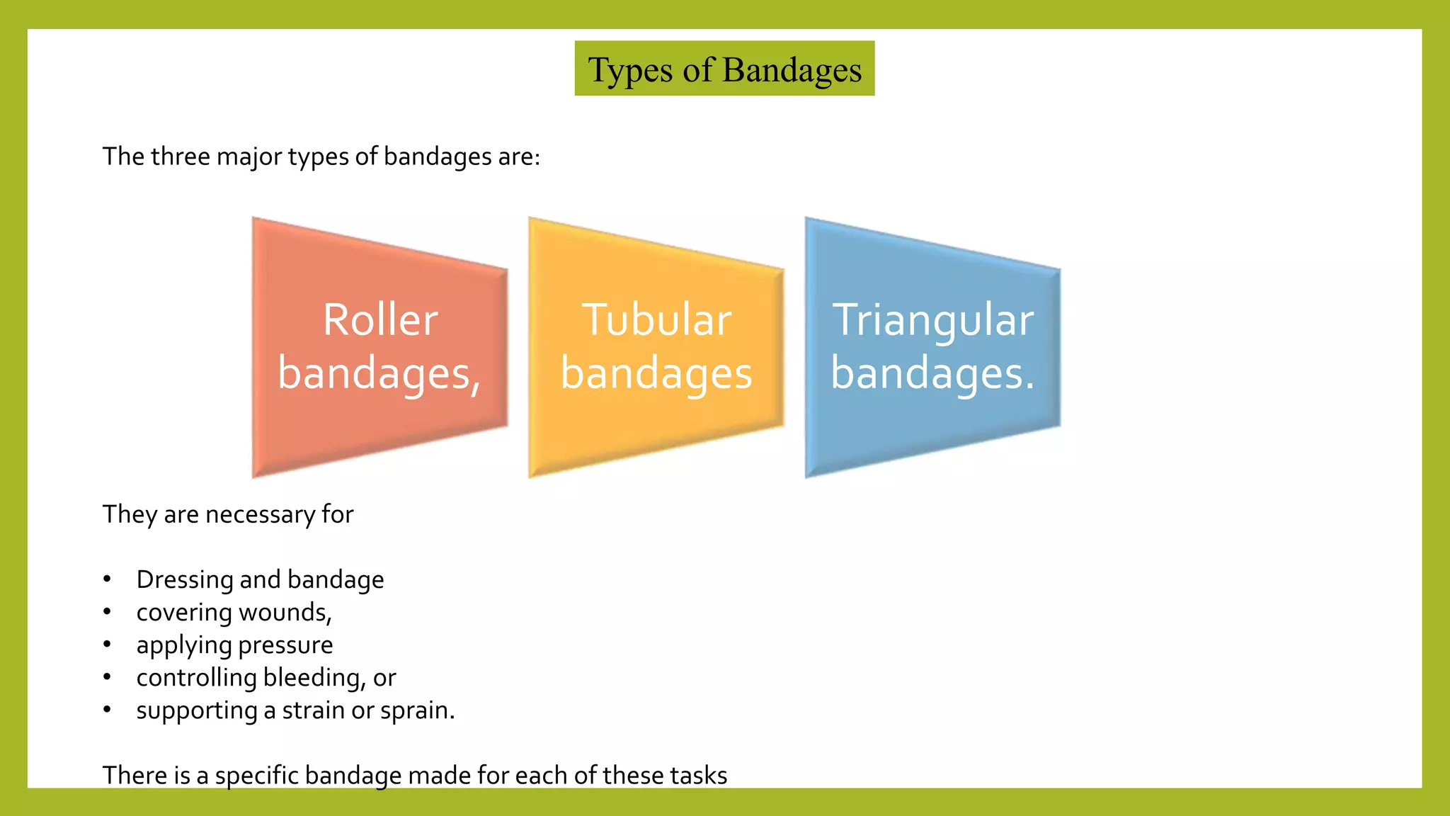 Bandages and its types | PPTX