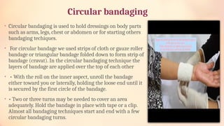 BANDAGES , types of bandages , special bandages | PPTX | First Aid ...