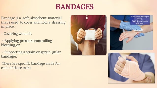BANDAGES , types of bandages , special bandages | PPTX | First Aid ...