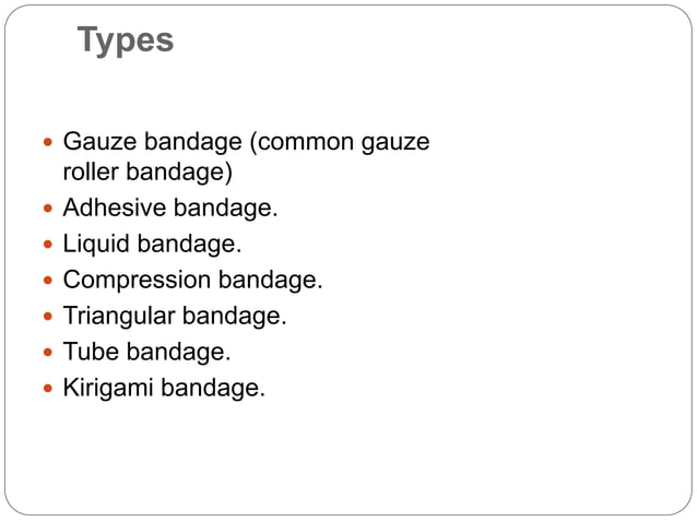bandages for first Aid treatment.pptx | First Aid | Injuries