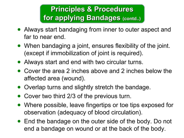 Bandaging | PPT | First Aid | Injuries