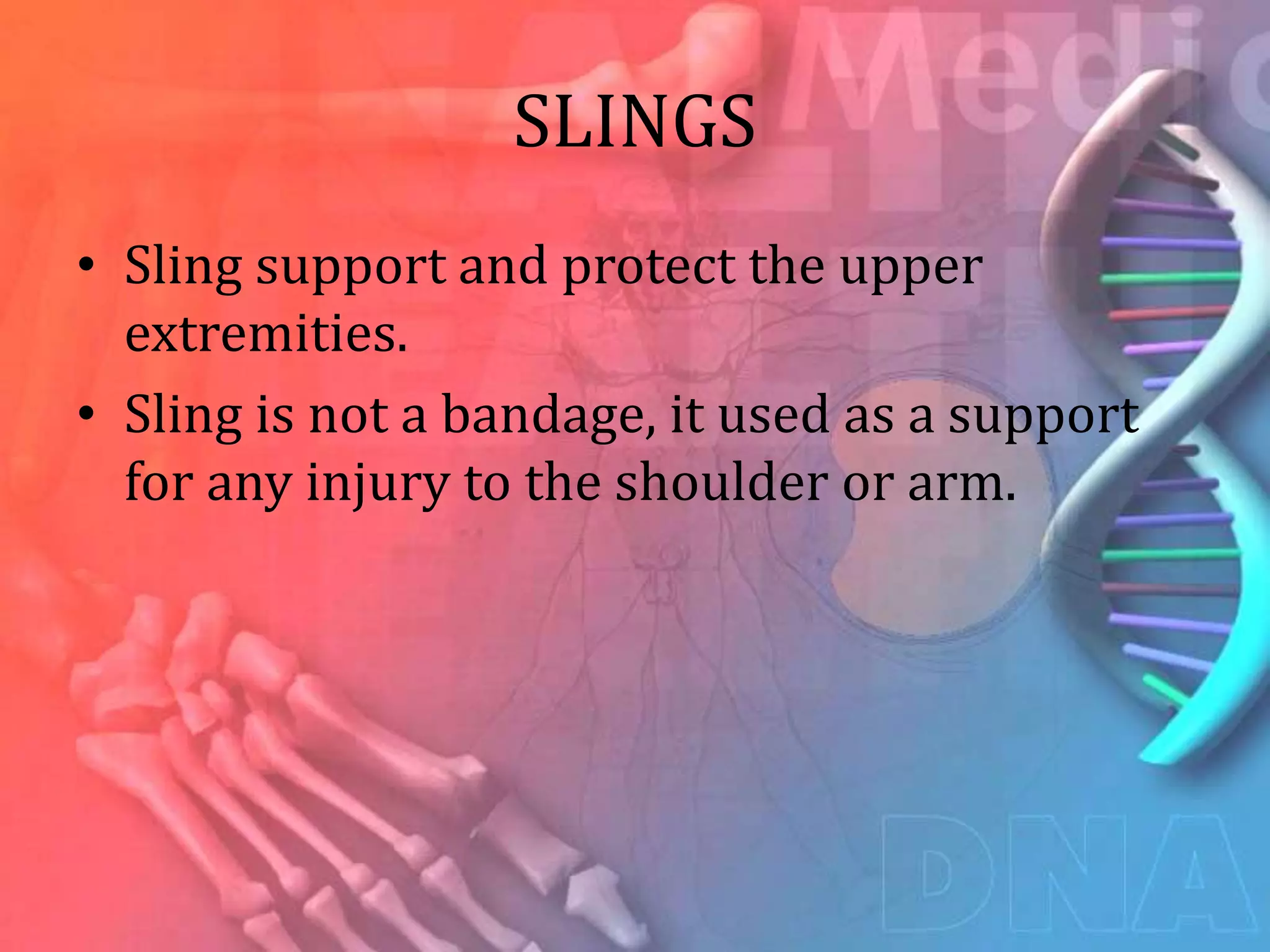 Bandaging and Splinting & Slings; Techniques and Types (Health Subject ...