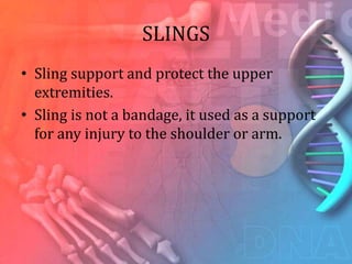 Bandaging and Splinting & Slings; Techniques and Types (Health Subject ...