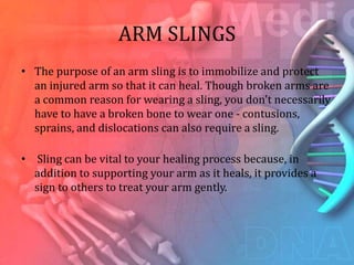 Bandaging and Splinting & Slings; Techniques and Types (Health Subject ...