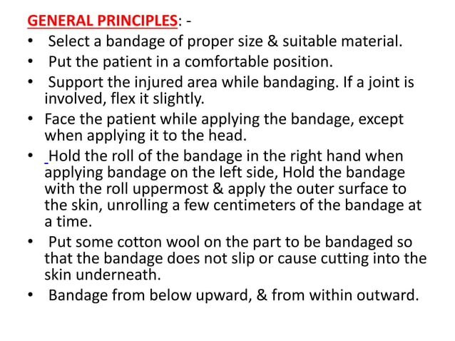 Bandaging | PPTX | First Aid | Injuries