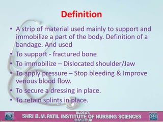 The BANDAGING for First Aid Provider and Health care Personel | PPTX